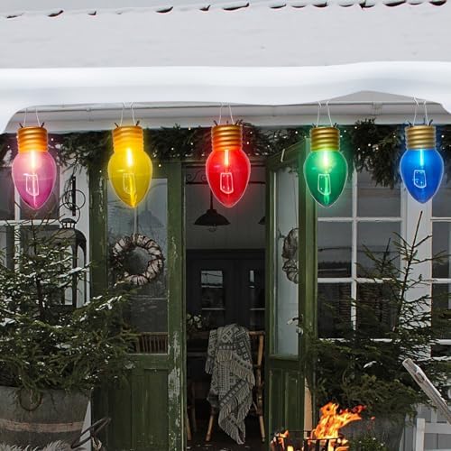 Jumbo Xmas String Lights 16FT Large Christmas Hanging Lights with 10 5 ...