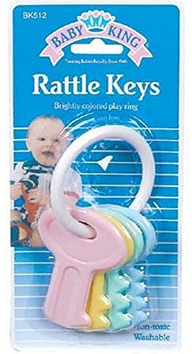 Baby King Rattle Keys, Assorted Colors 1 ea (Pack of 3) | Amazon price ...