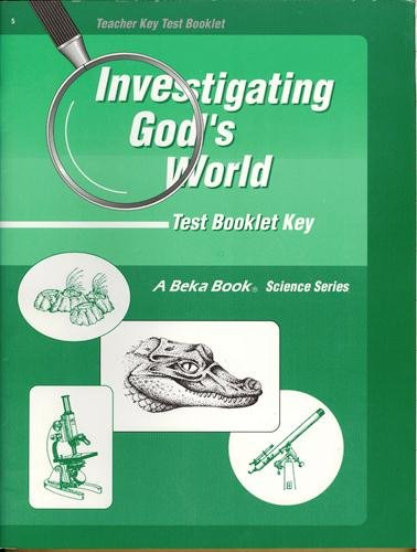 A Beka Science Series INVESTIGATING GOD'S WORLD Grade 5 Teacher Key ...