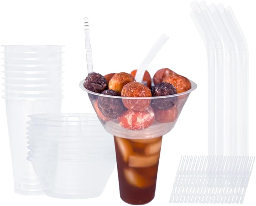 Amazon.com: Potomac Collection Snack and Drink Cup Set, Plastic, 24 oz ...