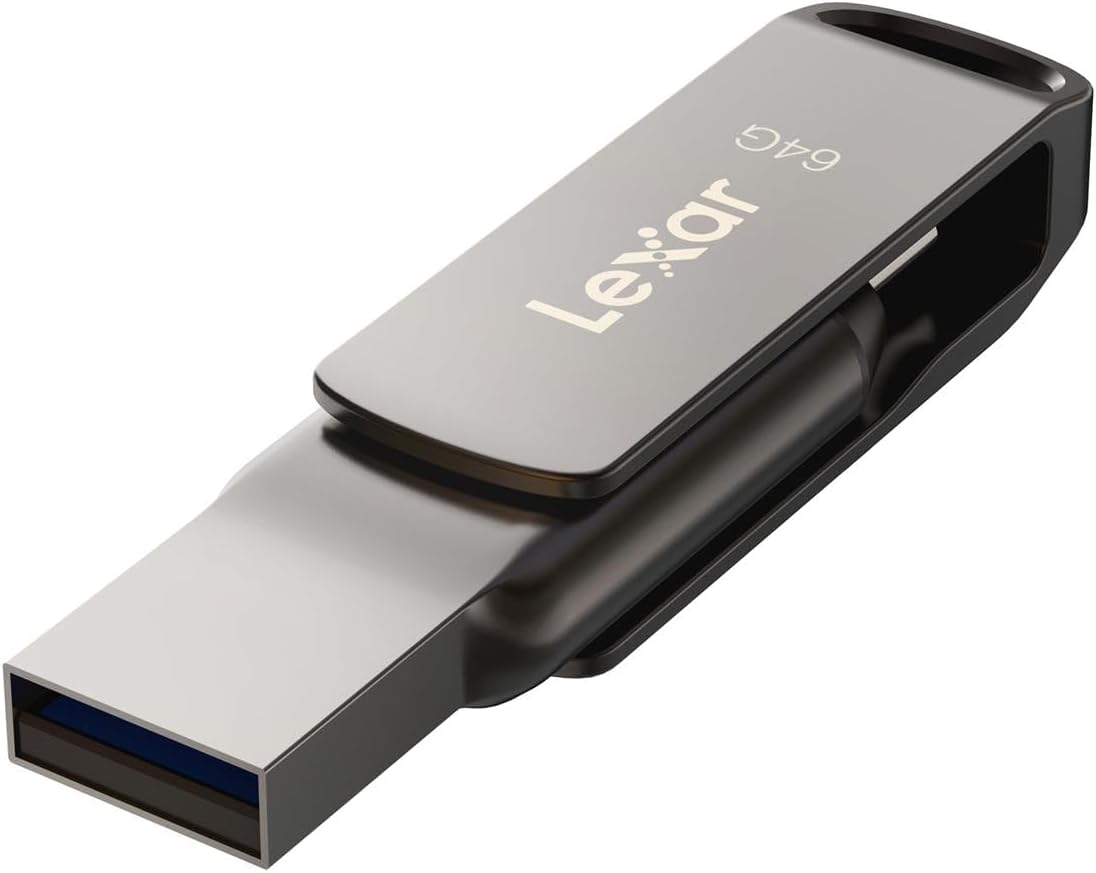 Amazon.com: Lexar 64GB JumpDrive Dual Drive D400 USB 3.1 Type-C and ...