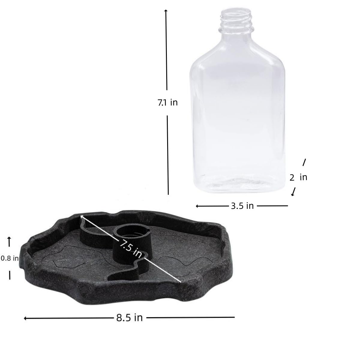 Bearded Dragon Accessories 17oz Reptile Water Feeder Bowl - Automatic ...