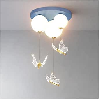 LED Room Ceiling Lamp Balloon Butterfly Ceiling Light Girl Pink ...
