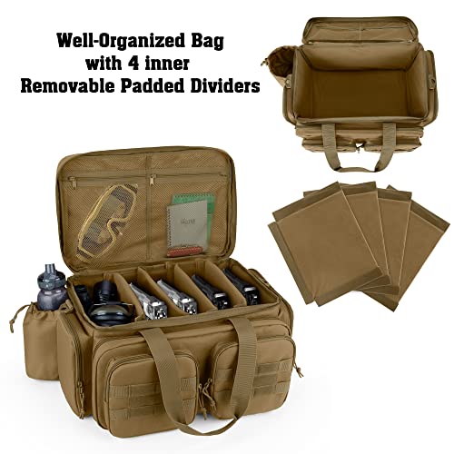Snapklik.com : DSLEAF Tactical Pistol Range Bag For 5 Handguns ...