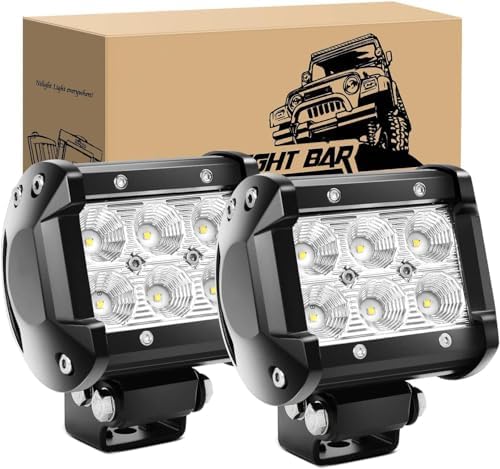 Amazon.com: MMG Led Pods 12v 18W Flood Off Road Lights Super Bright ...