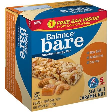 Amazon.com : Balance Bare Nutrition Energy Bar Sea Salt Caramel Nut, 4 Bars : Grocery & Gourmet Food