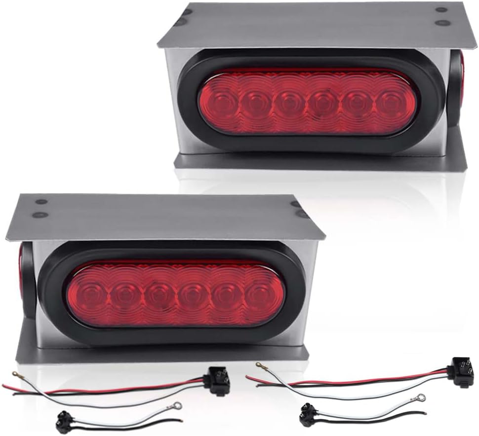 Amazon.com: 2pcs Trailer Lights 6 inch LED Oval Tail Lights Welded ...
