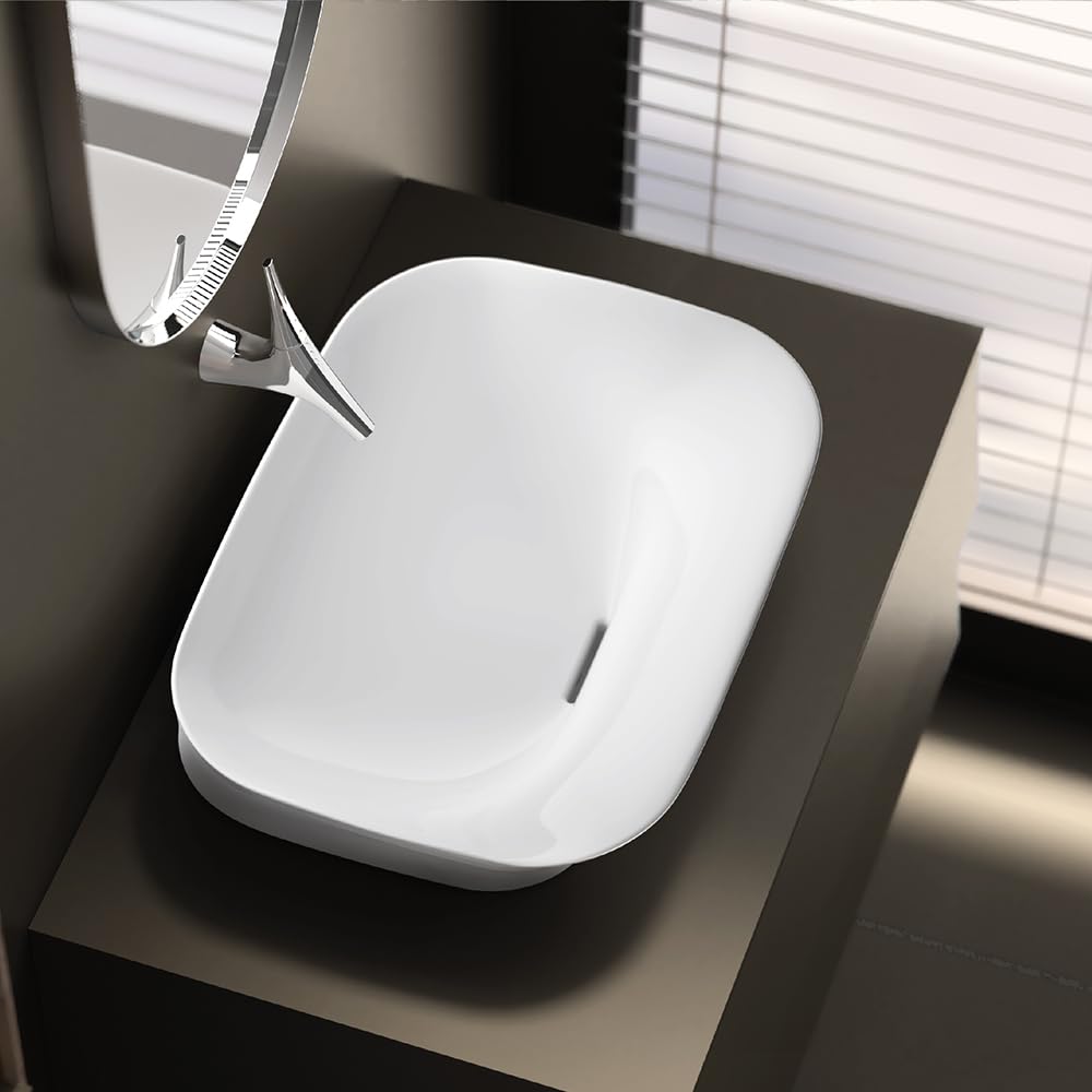 Kohler Vive Geo Table Top Wash Basin for Bathroom with hidden drain ...