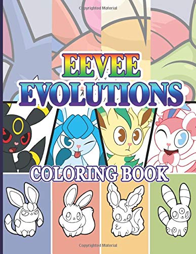 Buy Eevee Evolutions Coloring Book: Eevee Evolutions Featuring ...