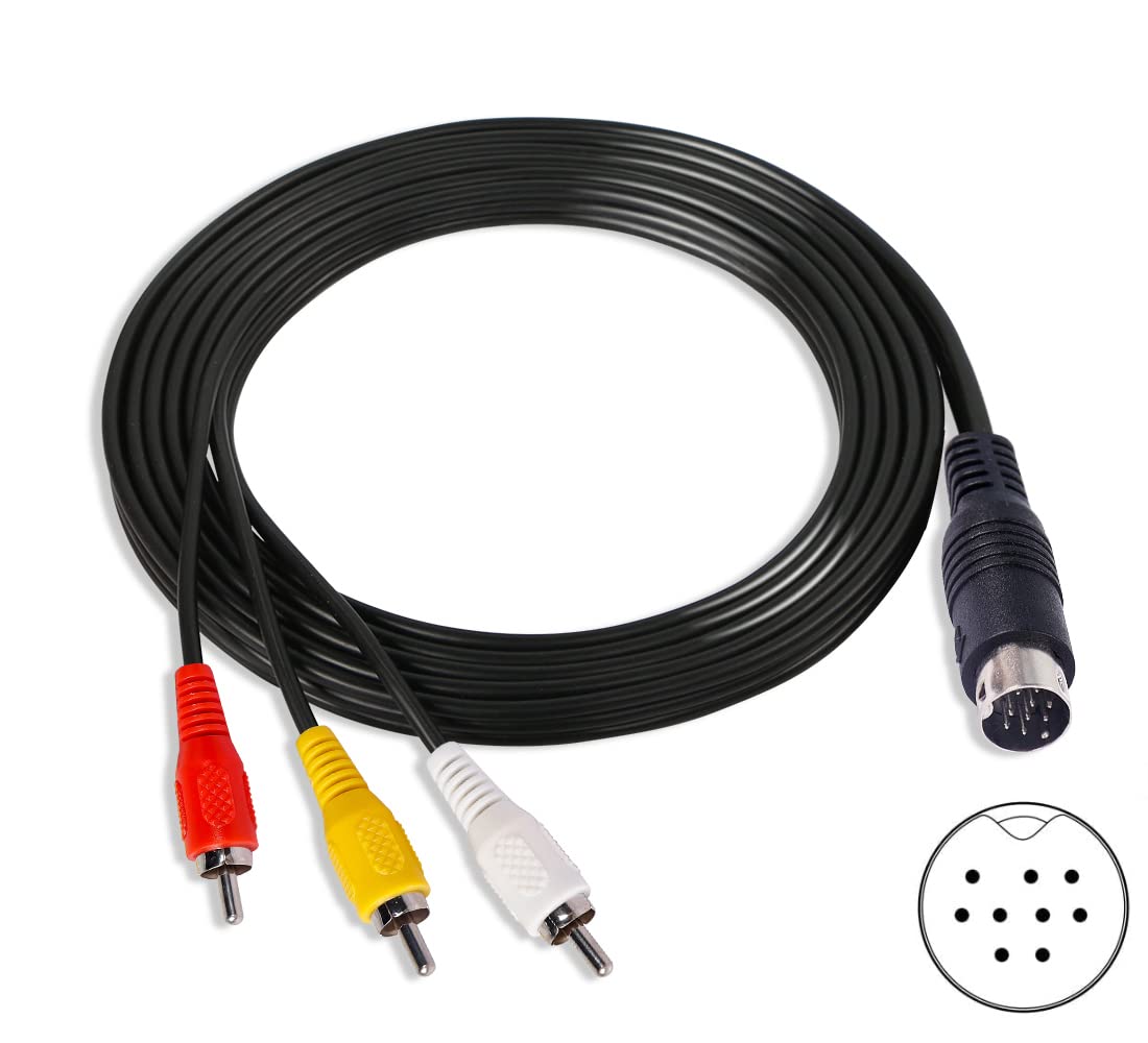Amazon.com: YAODHAOD 1.8M AV Cable RCA Cable Connection Cord for Sega ...