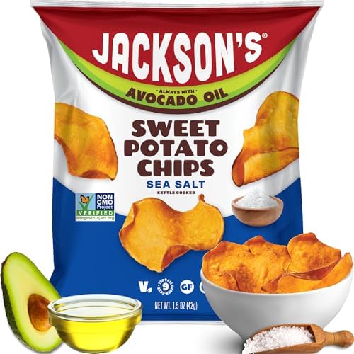 Amazon.com: Jackson’s Sweet Potato Kettle Chips with Sea Salt made with ...