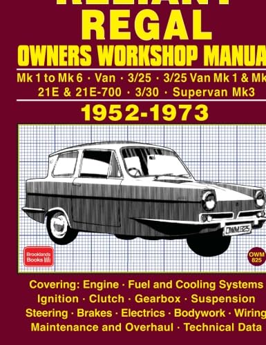 RELIANT REGAL 1952-1973 Owners Workshop Manual | Amazon.com.br