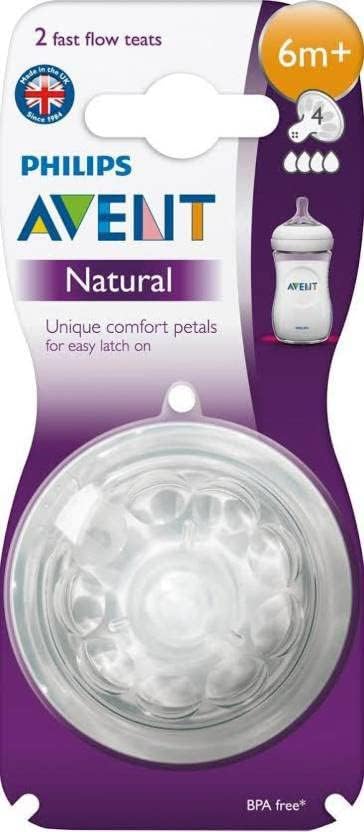 Buy Philips Avent 2 Fast Flow Teats 6m+ Fast Flow Nipple (Pack of 1 ...