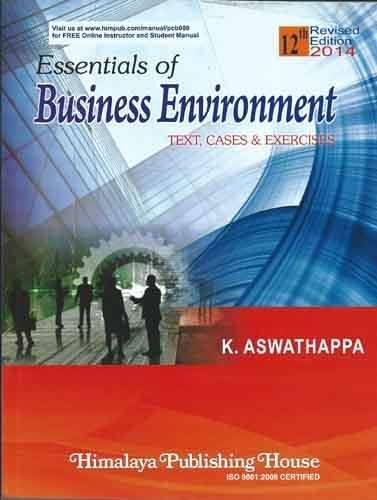 Essentials Of Business Environment (Book Code Pcb089) : Amazon.in: Books
