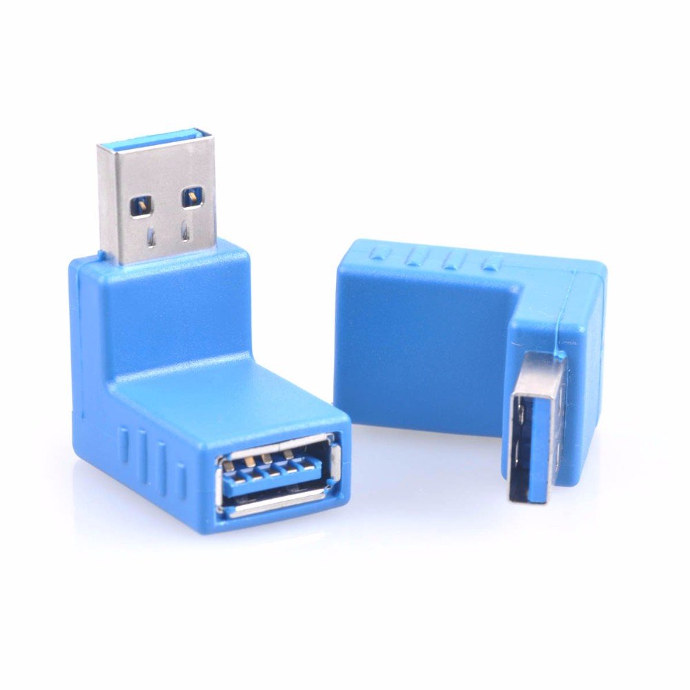 USB to USB Coupler Adapter Converter - USB 3.0 Right Angled 90 Degree ...