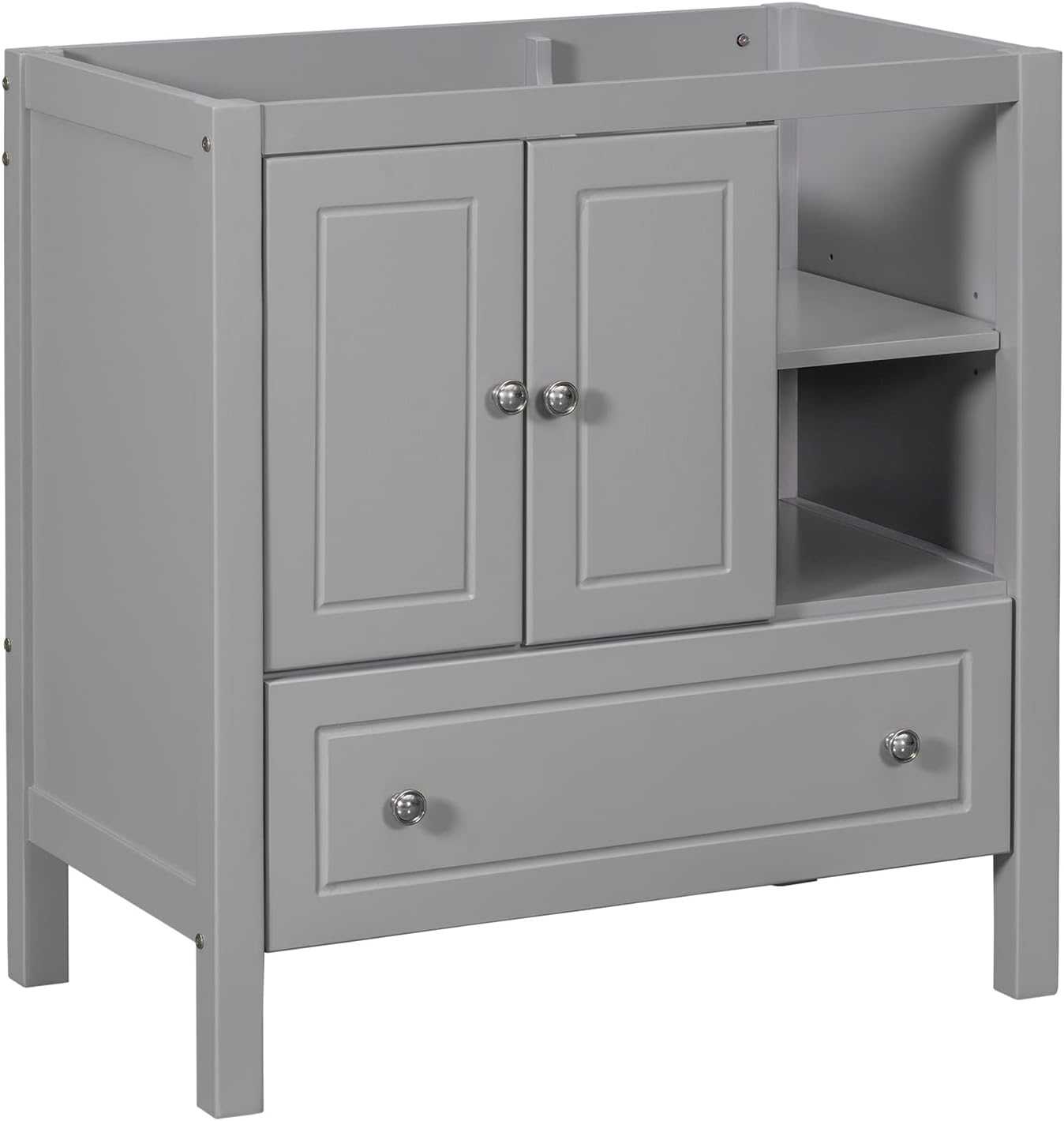 Amazon.com: POLNED 30" Bathroom Vanity Base Only,Solid Wood Frame and ...