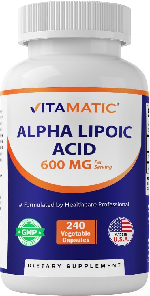 Amazon.com: Vitamatic Alpha Lipoic Acid (ALA) 600mg Per Serving - 240 ...