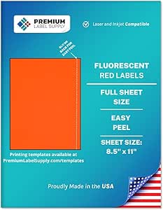 Amazon.com : Premium Label Supply Bright Neon Color Fluorescent Sticker ...