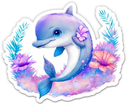 Amazon.com: No Thorns Media Dolphin Sticker Decal Vinyl Small ...