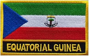Amazon.com: Uijokdef 1 PCS Equatorial Guinea Flag Patches Iron On or ...