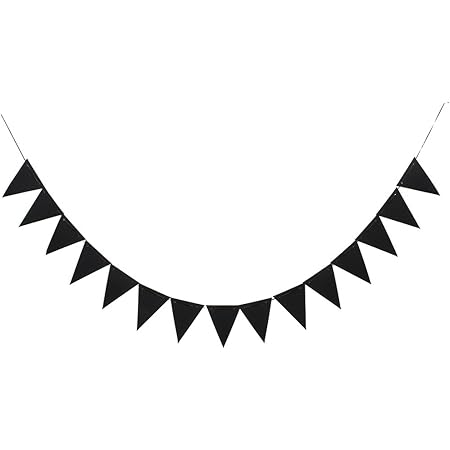 Amazon.com: Consummate 100 Feet Black Pennant Banners Flags String ...