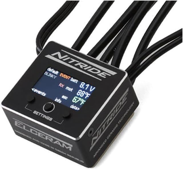 Amazon.com: ELCERAM Nitride 1/10 RC Car Competition Brushless ESC LCD ...