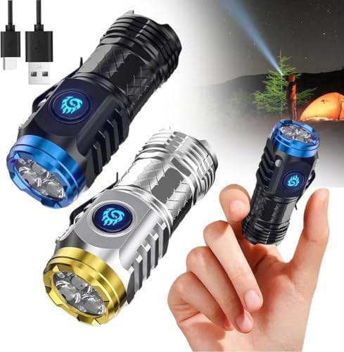 2Pcs Three-Eyed Monster Mini Flash Super Power Flashlight, Small ...
