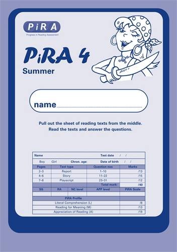 Progress in Reading Assessment (PiRA) Test 4, Summer PK10: Amazon.co.uk ...