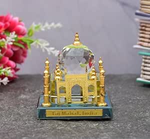Buy Archna Handicraft Crystal Taj Mahal Miniature Model for Home and ...
