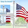 Amazon.com : BONWIN 2" Large Flag Pole Rings, 2 Pcs Aluminum Alloy ...
