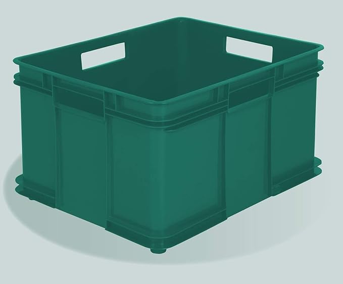 3 x 54 Litre Extra Large XL Unibox Industrial Stacking Plastic Storage ...