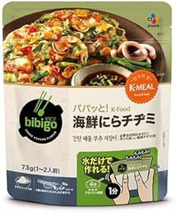 Amazon.co.jp: CJ FOODS JAPAN(シージェイフーズジャパン) bibigo パパッとK-Food 海鮮にらチヂミ 73g : 食品・飲料・お酒