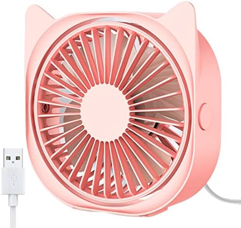 Amazon.com: YUNLOVXEE Small Personal USB Desk Fan - 4 Speeds Portable ...