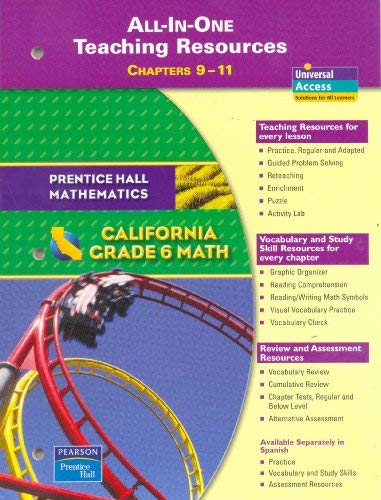 Grade 6 Math: California All-in-One Teaching Resources, Chapters 9-11 ...