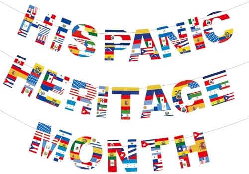 Amazon.com: Hispanic Heritage Month Decoration,Latin American Flags ...