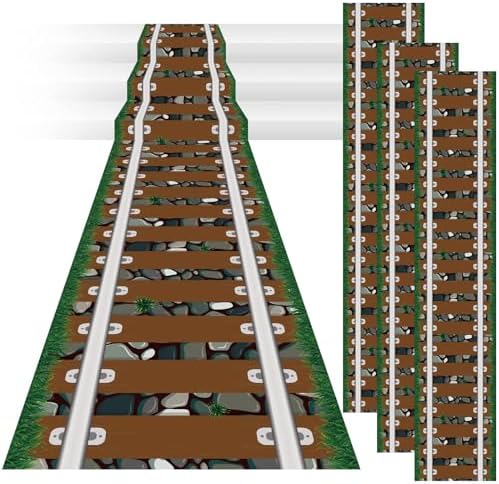 Amazon.com: ROMANKAS Railway Track Aisle Runner Children Aisle Floor ...