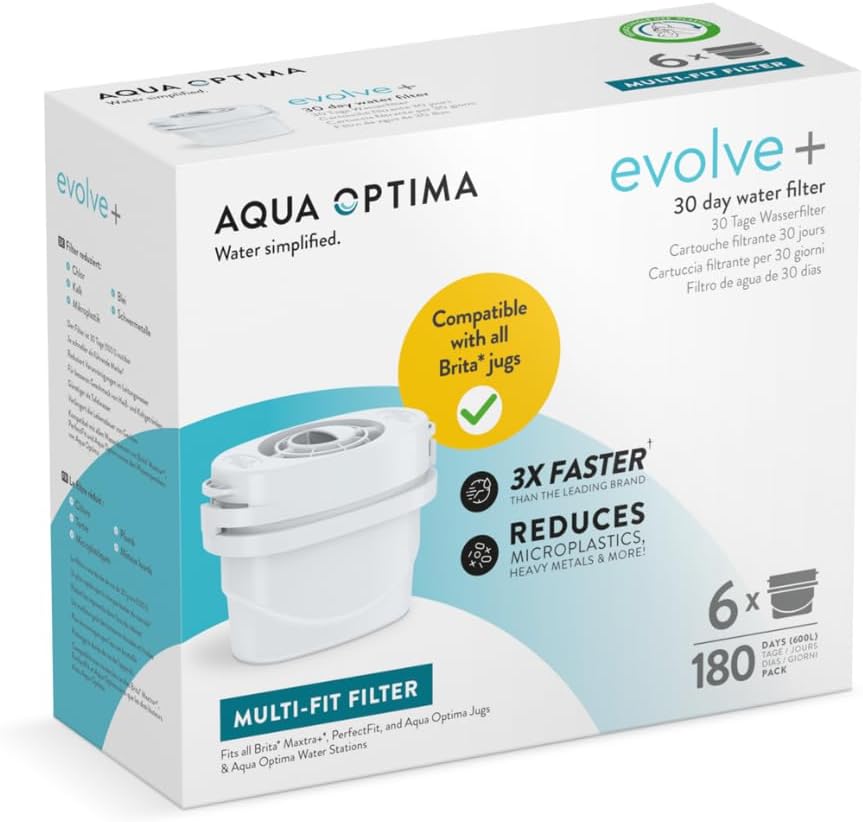 Aqua Optima EPS612 Evolve plus 30 Day Water Filter Cartridge, 6 Pack (6 ...