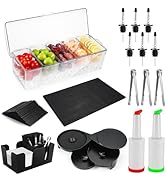 Amazon.com: Bartending Supplies - 18" x 12" Bar Mat Garnish Tray with ...
