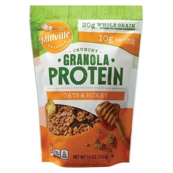 Amazon.com: Millville Oats & Honey Protein Crunchy Granola - 11 oz (312g)