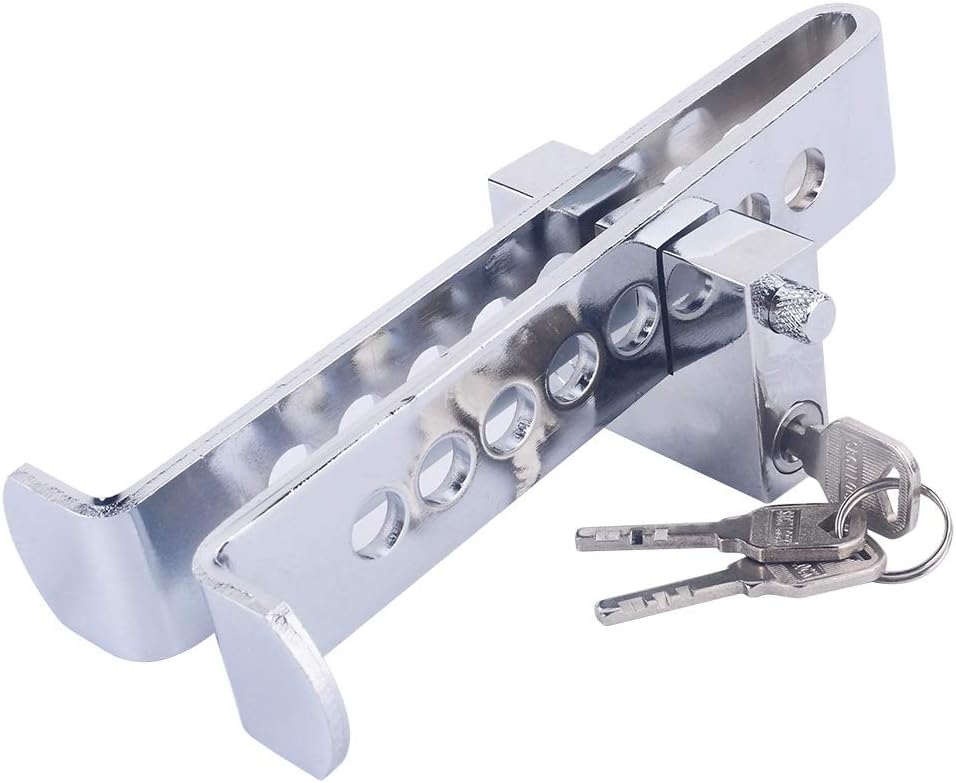Amazon.com: Auto Stainless Steel Pedal Lock - 8 Holes Brake Clutch Anti ...