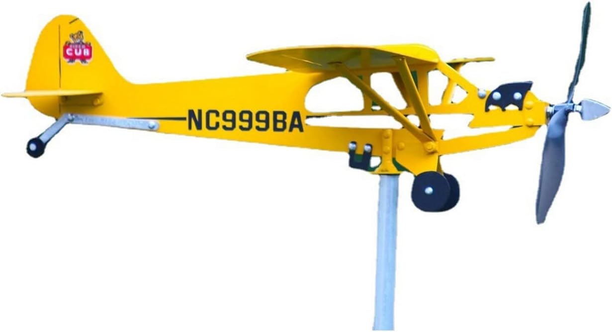 Amazon.com : Piper J3 Cub Airplane Weathervane, 2023 New Airplane Wind ...