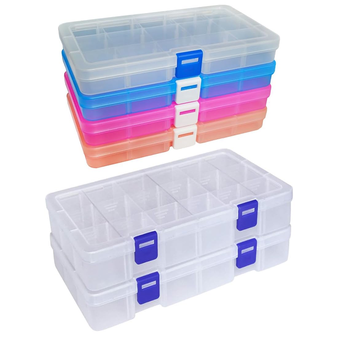 Amazon.com: DUOFIRE Plastic Organizer Container 15 grids and Storage ...