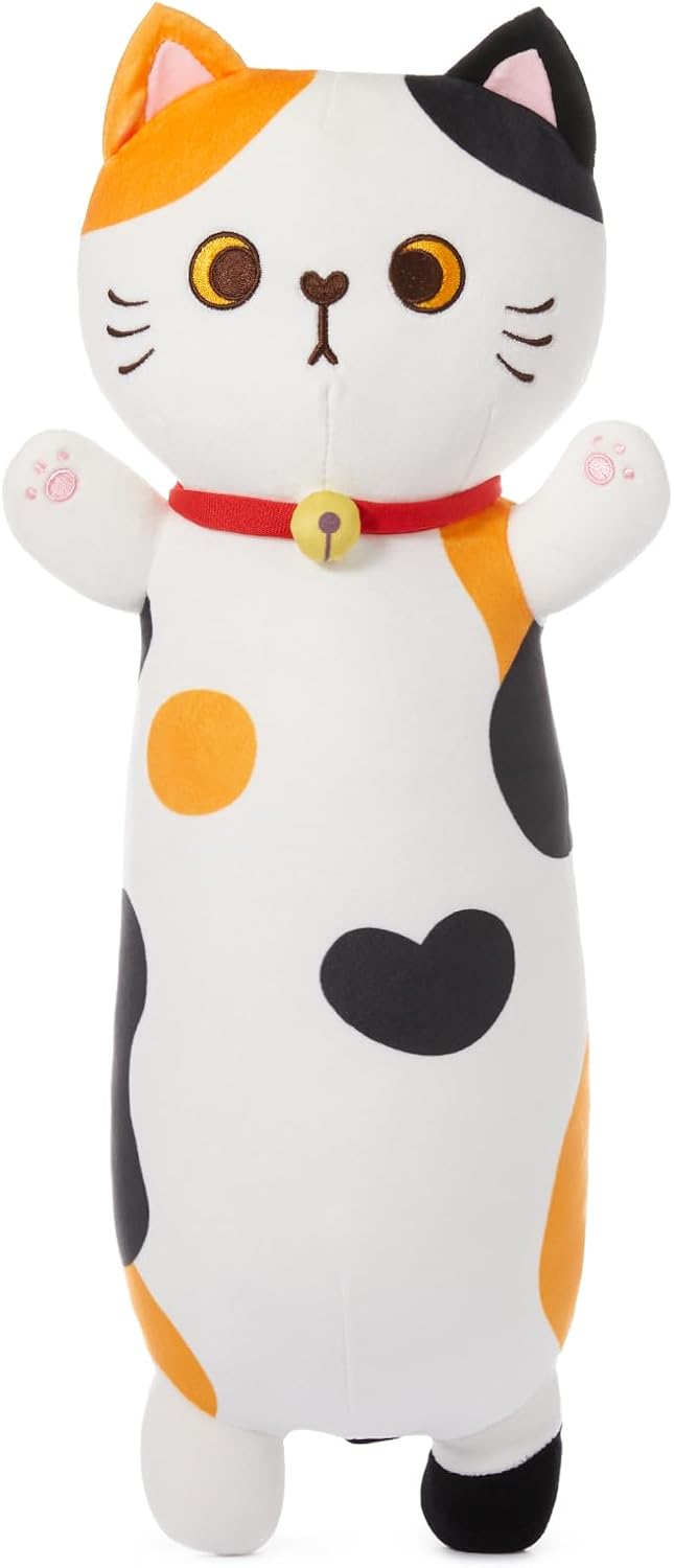 Amazon.com: MINISO Long Cat Plush Pillow Kitten Body Pillow Stuffed ...