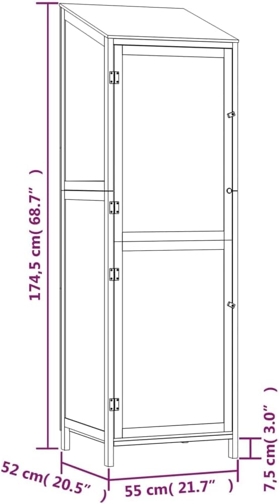 vidaXL Solid Fir Wood Garden Storage Shed - Anthracite - Model 152188 ...