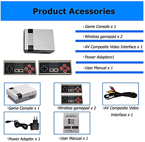 Mini Retro Games Console+Dual 2.4G Wireless Controllers (AV-Uitgangs ...
