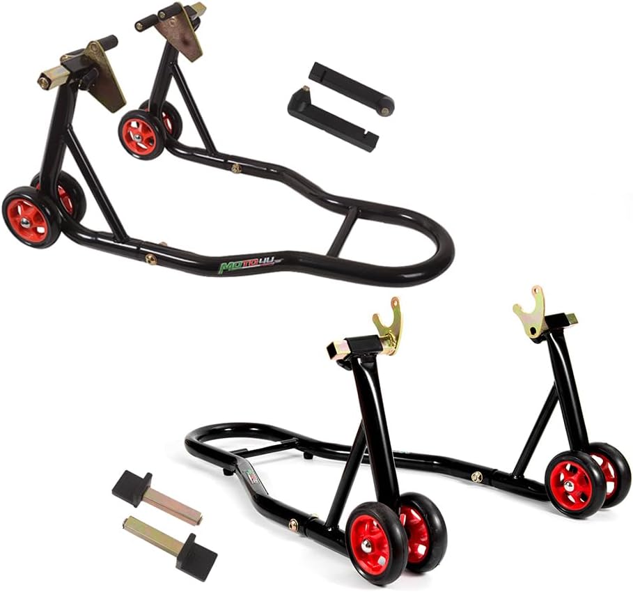 Amazon.com: VEVOR Motorcycle Rear Wheel Stand, with U + L Fork Swingarm ...