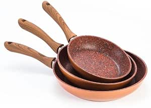 JML Copper Stone Frying Pan Set- 3 x Pans, 20, 24 and 28cm : Amazon.co ...