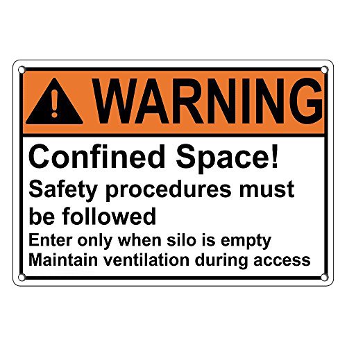 Amazon.com: Weatherproof Plastic ANSI Warning Grain Bin Silo Safety ...