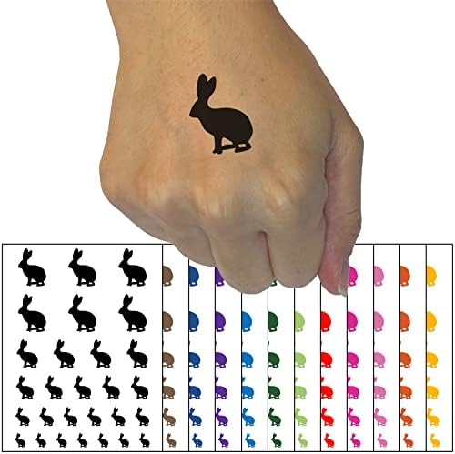 Amazon.com : Jack Rabbit Silhouette Temporary Tattoo Water Resistant ...