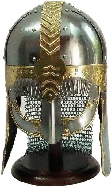 Amazon.com: Handmade Viking Beo Wulf Chainmail Helmet Metal Viking ...